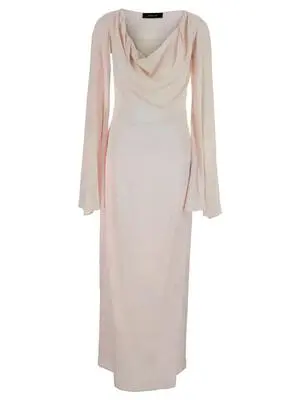Federica Tosi Flared-sleeve Maxi Dress - Pink