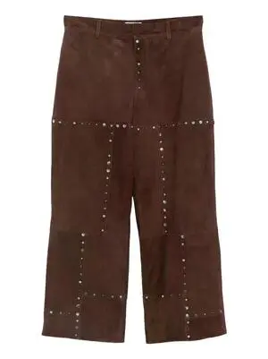 Moschino Studded Panel Trousers - Brown