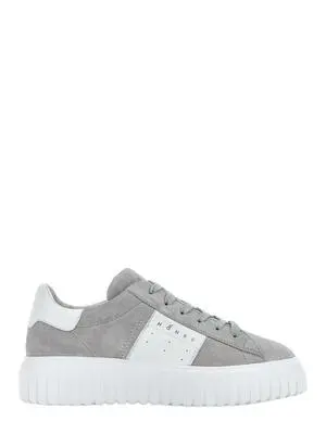 Hogan H-stripes Suede Sneakers - Grey