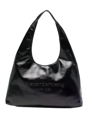 Alexander Wang Logo-embossed Shoulder Bag - Black