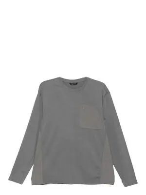 HIKING PATROL Pocket Longsleeve Panelled T-shirt - Grey