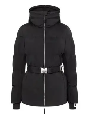 JETSET Belted Hooded Ski Jacket - Black
