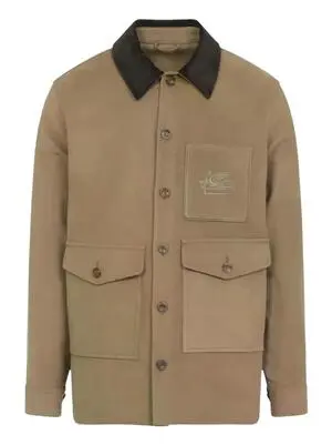 Etro Corduroy Collar Jacket - Neutrals