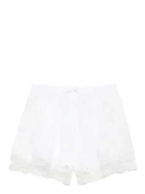 MAURIZIO BRASCHI Lace-trimmed Shorts - White