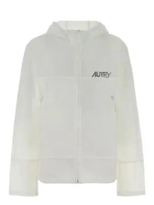 AUTRY Zip-up Ripstop Jacket - White