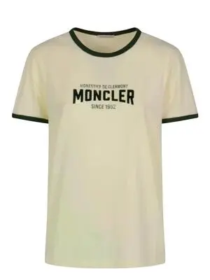 Moncler Logo-print Cotton T-shirt - Neutrals