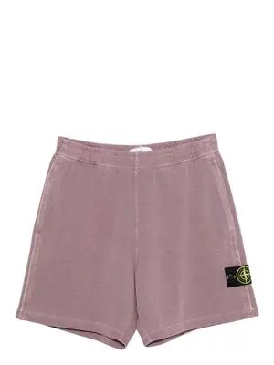 Stone Island Logo-patch Shorts - Pink