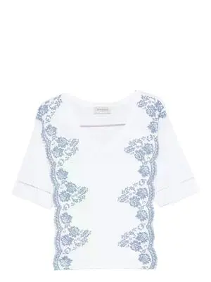 ERMANNO FIRENZE Floral-print T-shirt - White