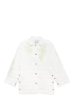 ERMANNO FIRENZE Embroidered Quilted Coat - White