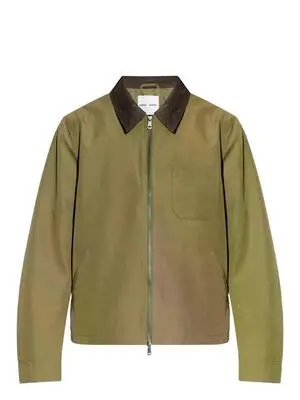 SAMSOE SAMSOE Sarobin Z Chest-pocket Contrastong-collar Jacket - Green