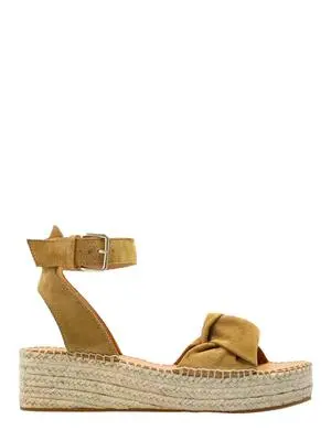 ODISSI Knot Ankle Strap Platform Sneakers - Yellow