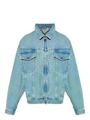Vetements Logo-print Denim Jacket - Blue
