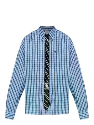 Vetements Checked Button-fastening Shirt - Blue