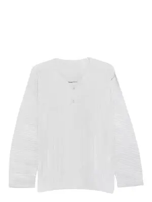 Issey Miyake February Pleated Button T-shirt - Grey