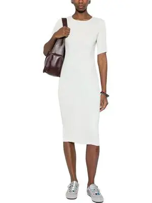 Issey Miyake Ribbed Knit Dress - Neutrals