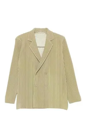 Issey Miyake Buttoned Pleated Jacket - Green
