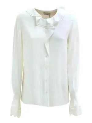 Erdem Ruffled Lace Shirt - White