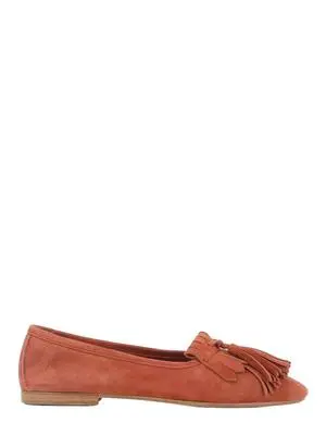 HENDERSON BARACCO Tassel-detail Suede Loafers - Orange