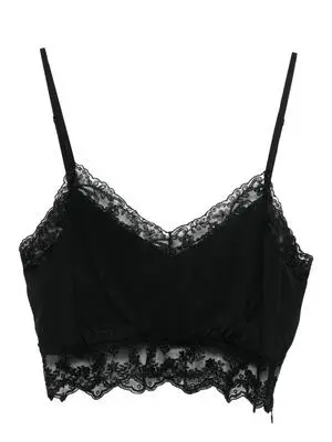 Simone Rocha Lace-trim Top - Black