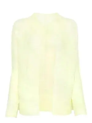 Issey Miyake Open-front Long-sleeve Jacket - Yellow