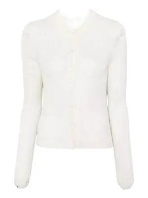 Eric Bompard Ribbed Cardigan - Neutrals