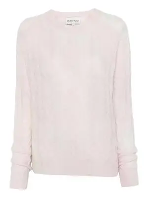 Eric Bompard Cable Knit Sweater - Pink
