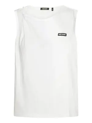 ROTATE BY BIRGER CHRISTENSEN Twisted-detail Tank Top - White
