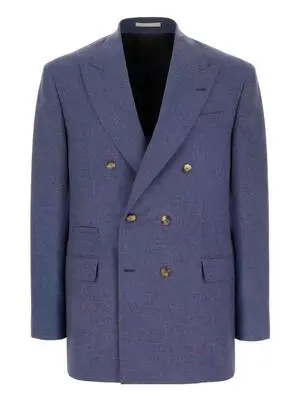 Brunello Cucinelli Double-breasted Blazer - Blue