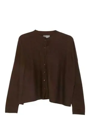 Eric Bompard Button Round-neck Cardigan - Brown