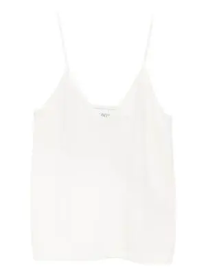 Eric Bompard V-neck Straps Top - Neutrals