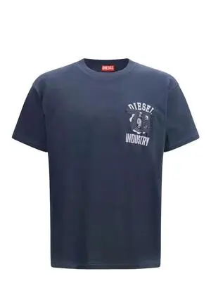 DIESEL Appliqué T-norm-v14 Appliqué T-shirt - Blue