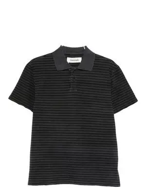 TONYWACK Striped Polo Shirt - Grey