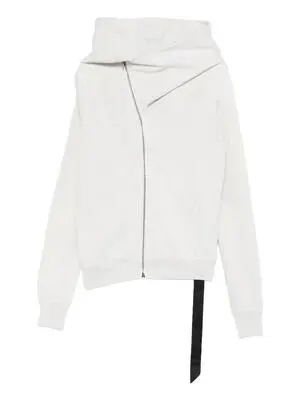 Rick Owens Asymmetric Zip-fastening Hoodie - Grey