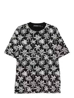 Karl Lagerfeld Palm-print T-shirt - Black