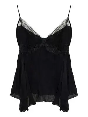 Blumarine Lace-trim Top - Black
