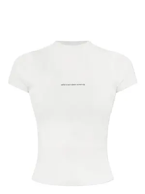 Alexander Wang Jacquard-logo Short-sleeve T-shirt - White