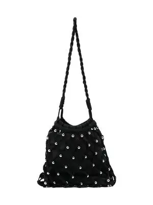Sandro Studded Shoulder Bag - Black