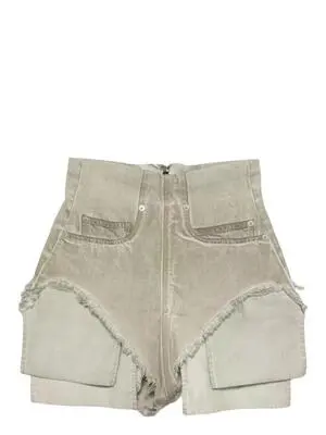 Rick Owens Frayed Hem Shorts - Neutrals