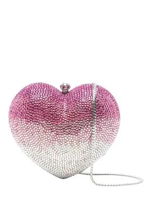 SAN BLAS Embellished Heart Clutch - Pink