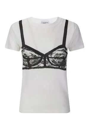 Vaquera Bra-print T-shirt - White