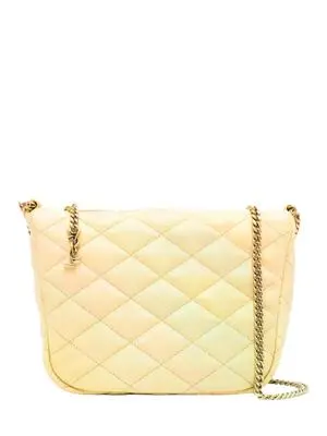 Saint Laurent Diamond-pattern Shoulder Bag - Neutrals