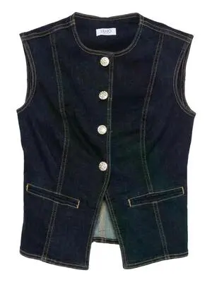 Liu Jo Buttoned Gilet - Blue