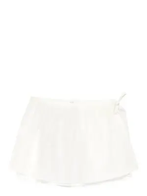 DUNST Drawstring Mini Skirt - Neutrals
