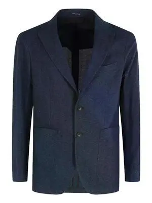 Tagliatore Giacca Montecarlo Herringbone Jacket - Blue