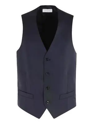 LUIGI BIANCHI MANTOVA Button Waistcoat - Blue