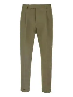 PT TORINO Pleated Trousers Green