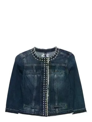 Liu Jo Beaded Fringed Jacket - Blue