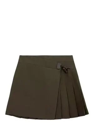 Loewe Pleated Mini Skirt - Green
