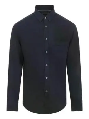Canali Pocket Long-sleeve Shirt - Blue