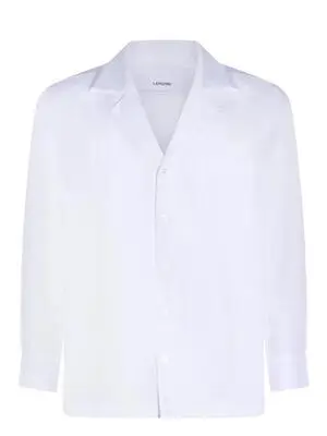LARDINI Camp-collar Pocket Shirt - White